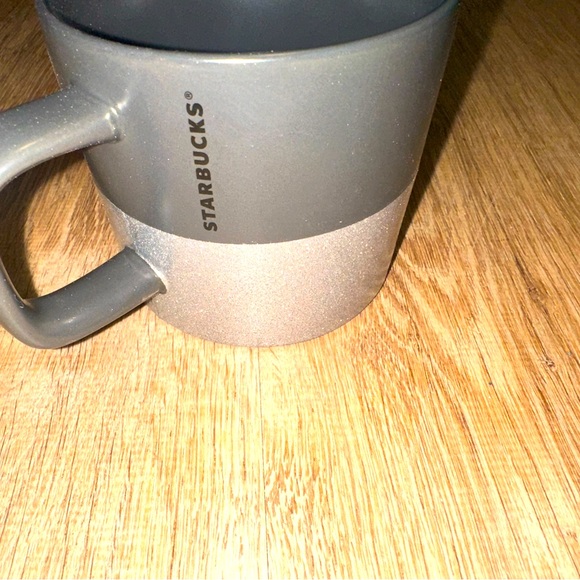 Starbucks | Dining | Starbucks Short Grey Glitter Coffee Cup | Poshmark